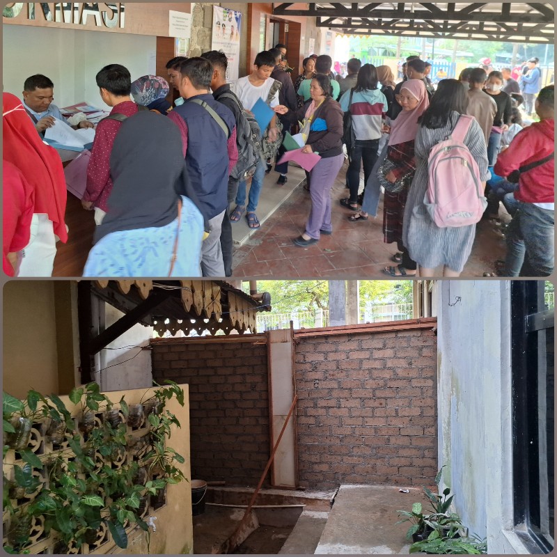 Antrian Panjang di Disduk Capil Sekupang Batam Didepan Pintu Menumpuk ...
